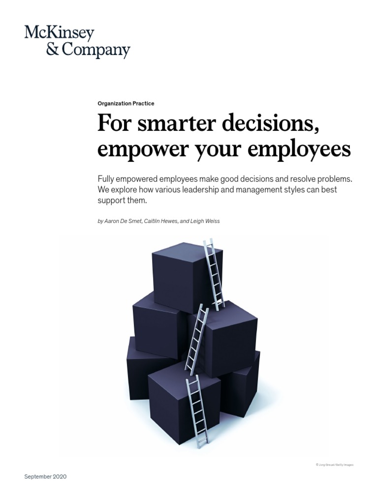 For Smarter Decisions, Empower Your Employees | PDF | Empowerment ...
