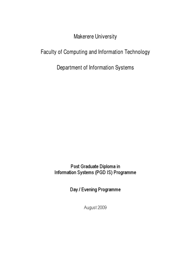 Makerere University Faculty of Computing and Information Technology ...
