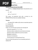 Greibach Normal Form | PDF | Linguistics | Language Mechanics