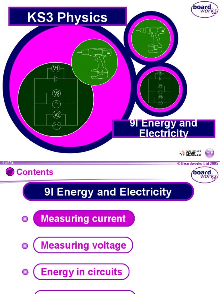 KS3 Physics: 9I Energy and Electricity | PDF | Series And Parallel ...