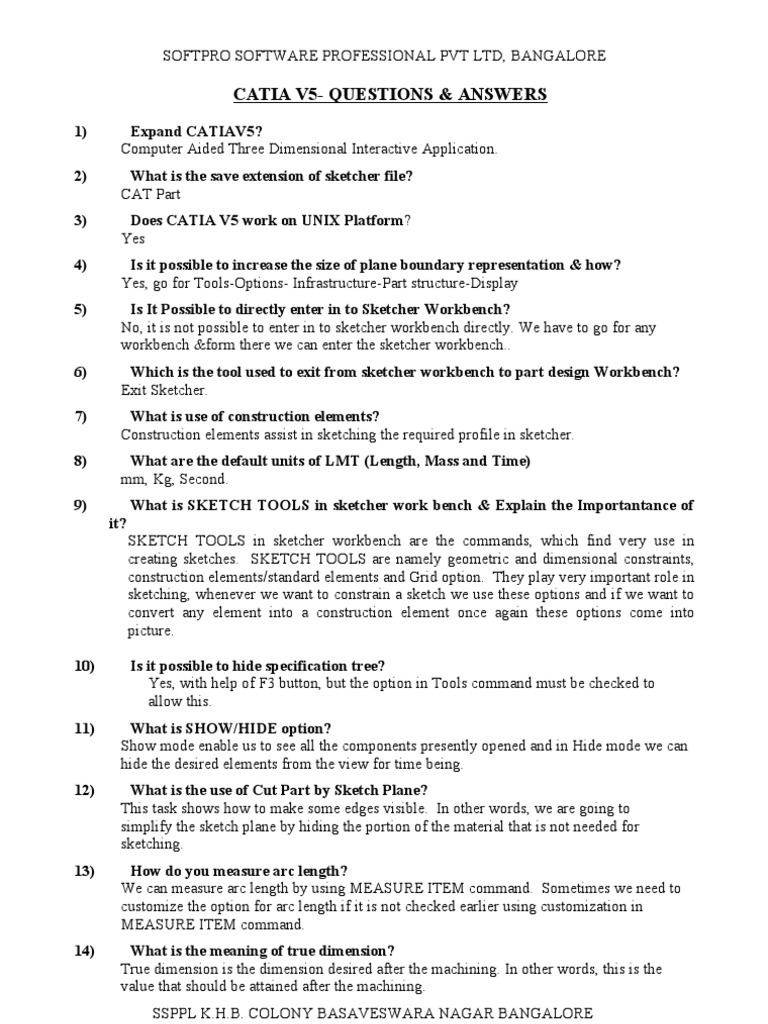 Catia V5-Questions & Answers | PDF | Product Lifecycle | Computer File Catia V5-Questions & Answers | PDF | Product Lifecycle | Computer File