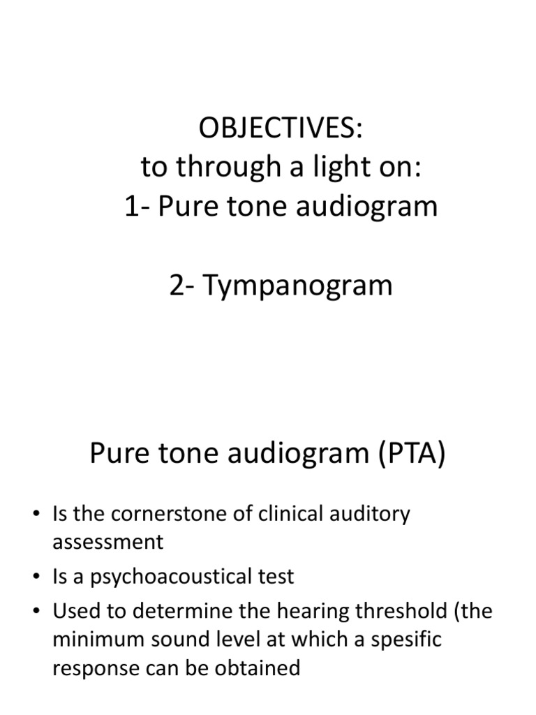 4 PTA and Tympanometry | Download Free PDF | Hearing Loss | Decibel