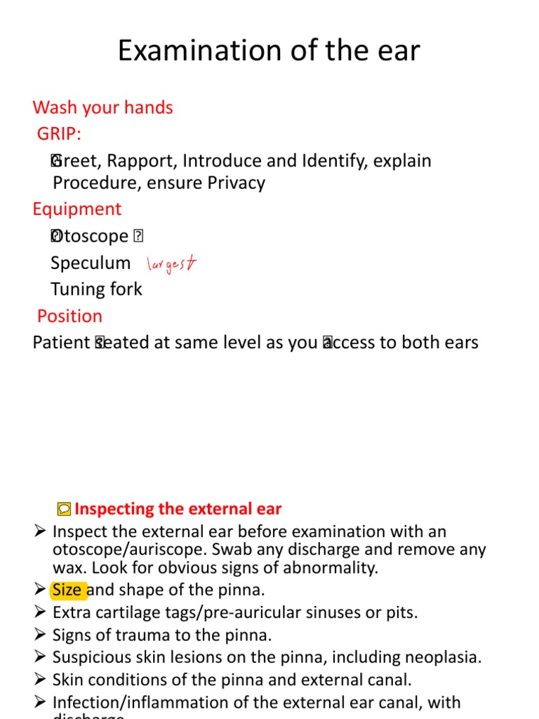 9 Ear Examination | PDF | Ear | Vestibular System