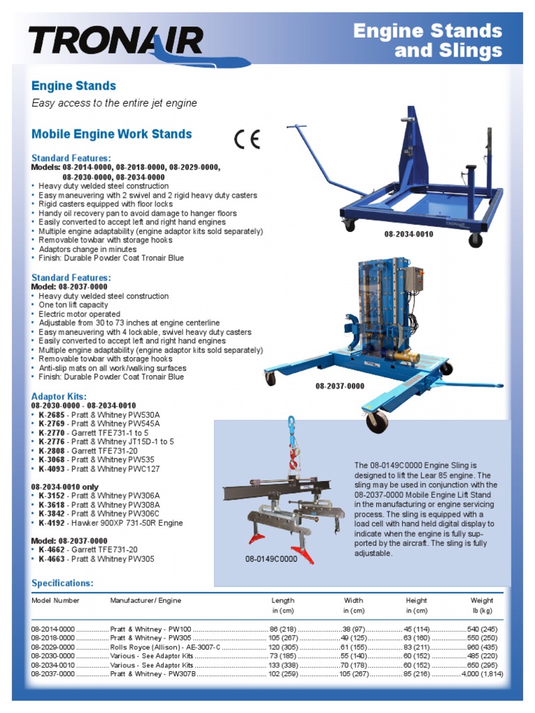 Engine Stands and Slings | PDF | Manufactured Goods | Vehicles