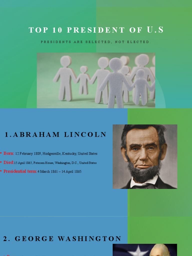 Top 10 Presidents of USA | PDF | History