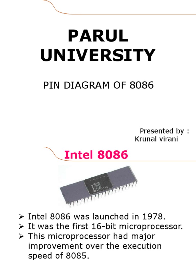 Parul University: Pin Diagram of 8086 | PDF | Input/Output | Office ...