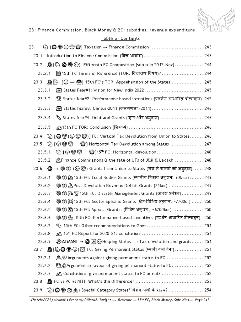 (Batch:PCB1) Mrunal's Economy Pillar#2: Budget Revenue 15 FC, Black ...