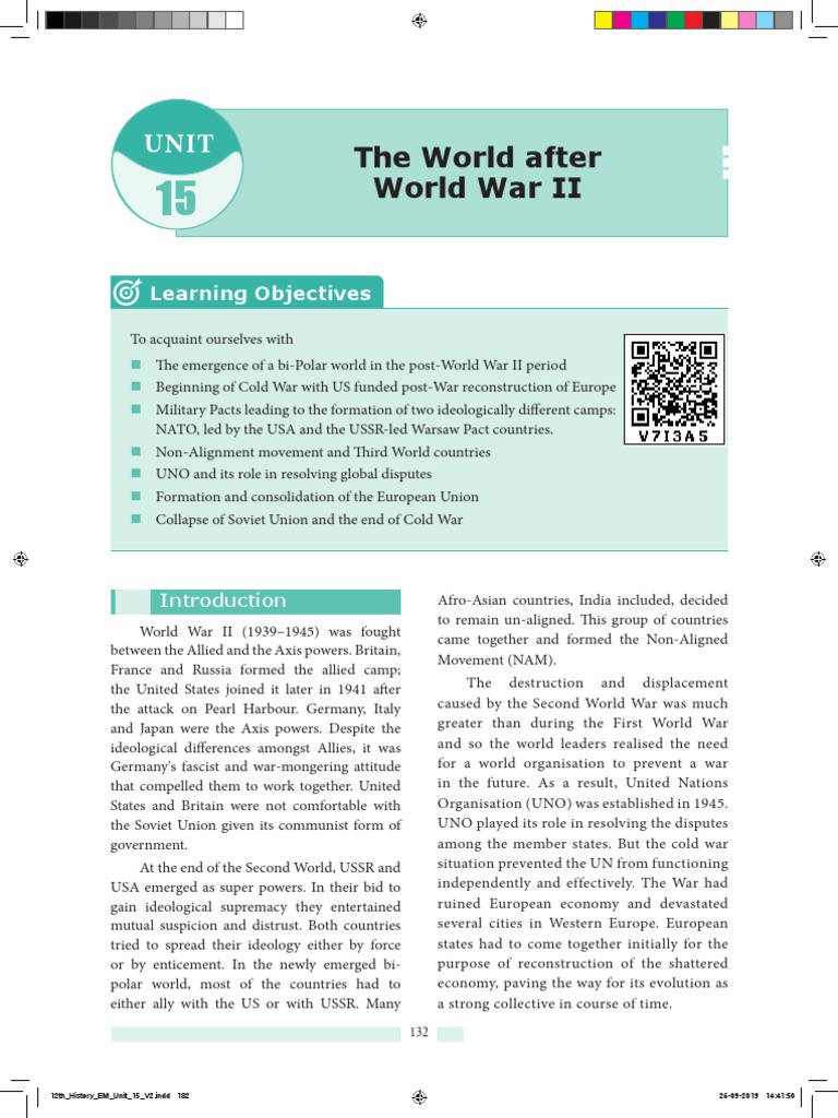 The World After World War II: Learning Objectives | PDF | Non Aligned ...
