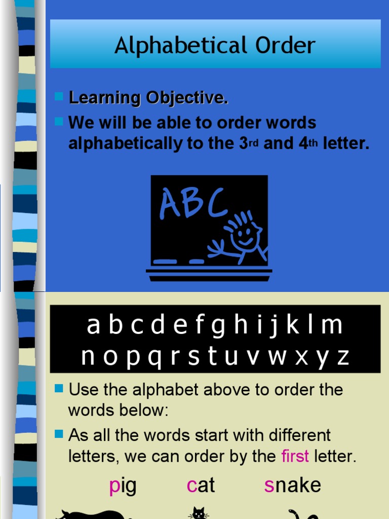 Ordering Words Alphabetically | PDF