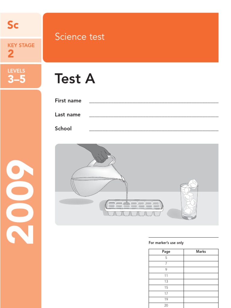 Science KS2 2009 Paper A | PDF | Mirror | Seed