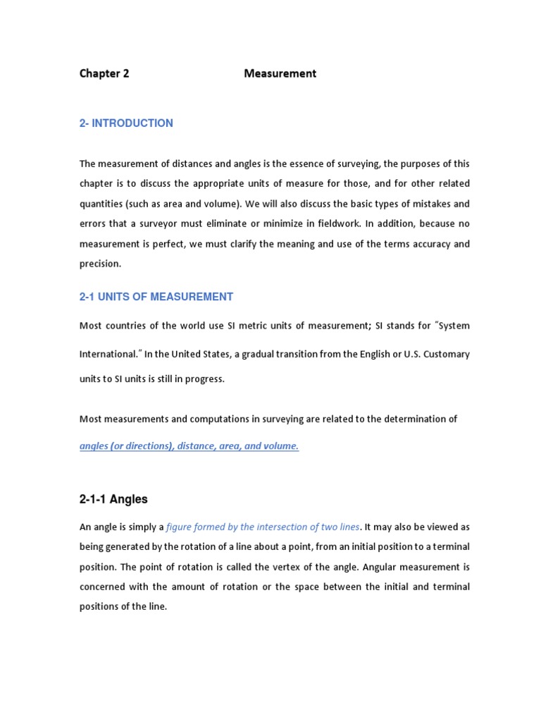 Chapter 2 Measurement PDF | PDF | Surveying | Observational Error