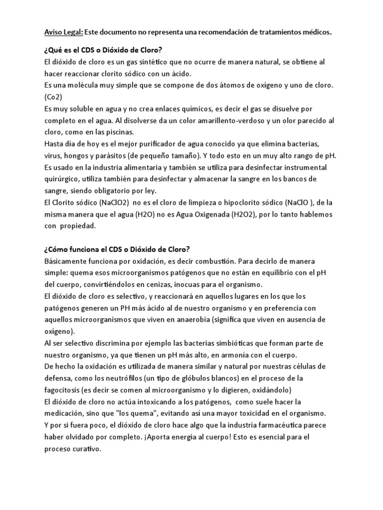 Protocolo para Iniciar Cds | PDF | Cloro | Agua