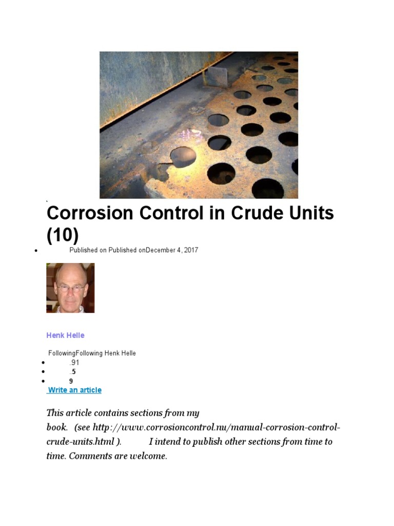Corrosion Control in Crude Units | PDF | Corrosion | Ammonia