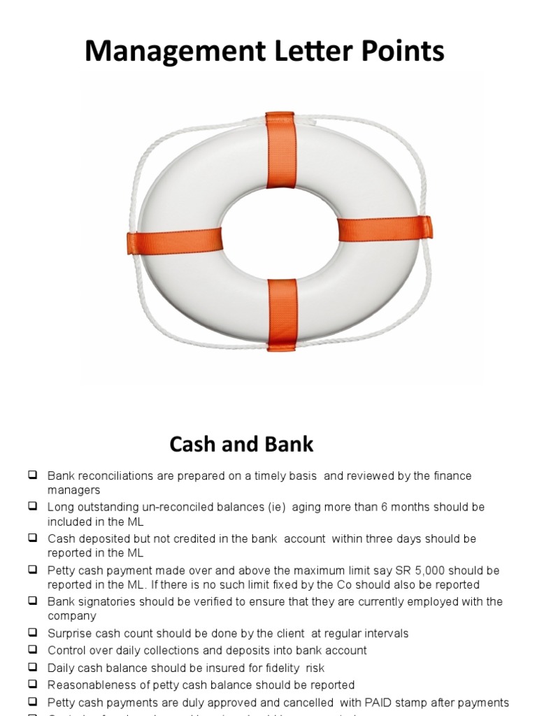 Management Letter Points for Financial Audit | PDF | Inventory | Payments
