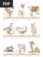 Bingo de Animales para Imprimir | PDF | Pollo | Ganado