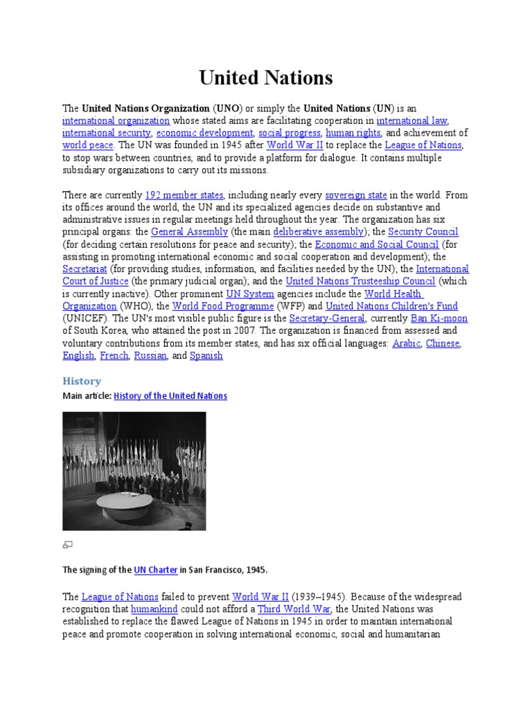 United Nations | PDF | International Relations | World Politics