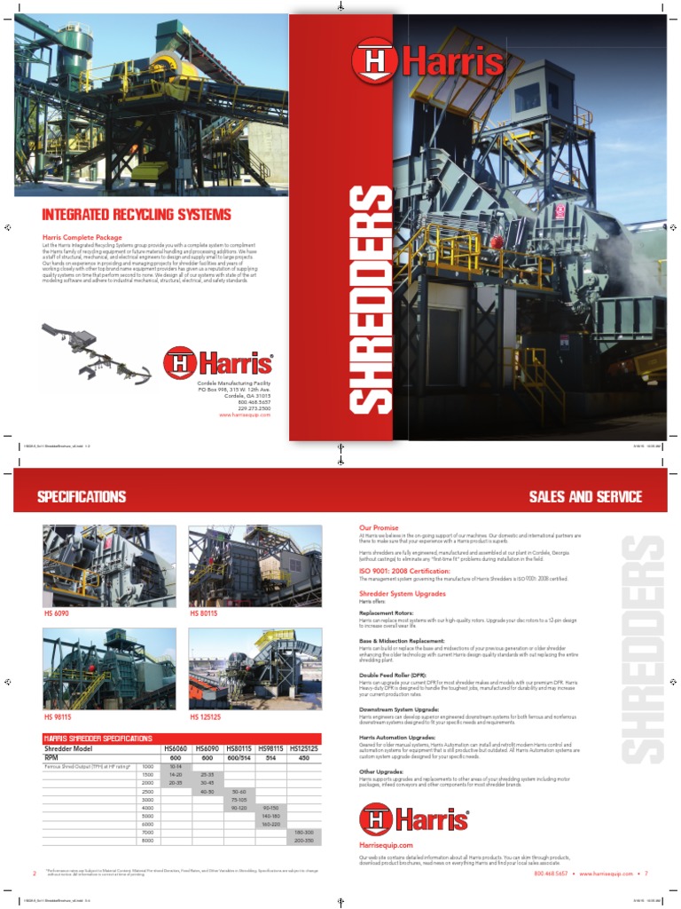 Integrated Recycling Systems: Harris Complete Package | PDF | Pipe ...