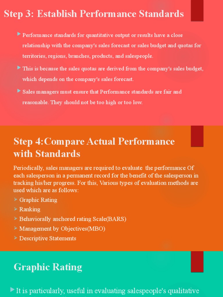 Step 3: Establish Performance Standards | PDF | Sales | Goal