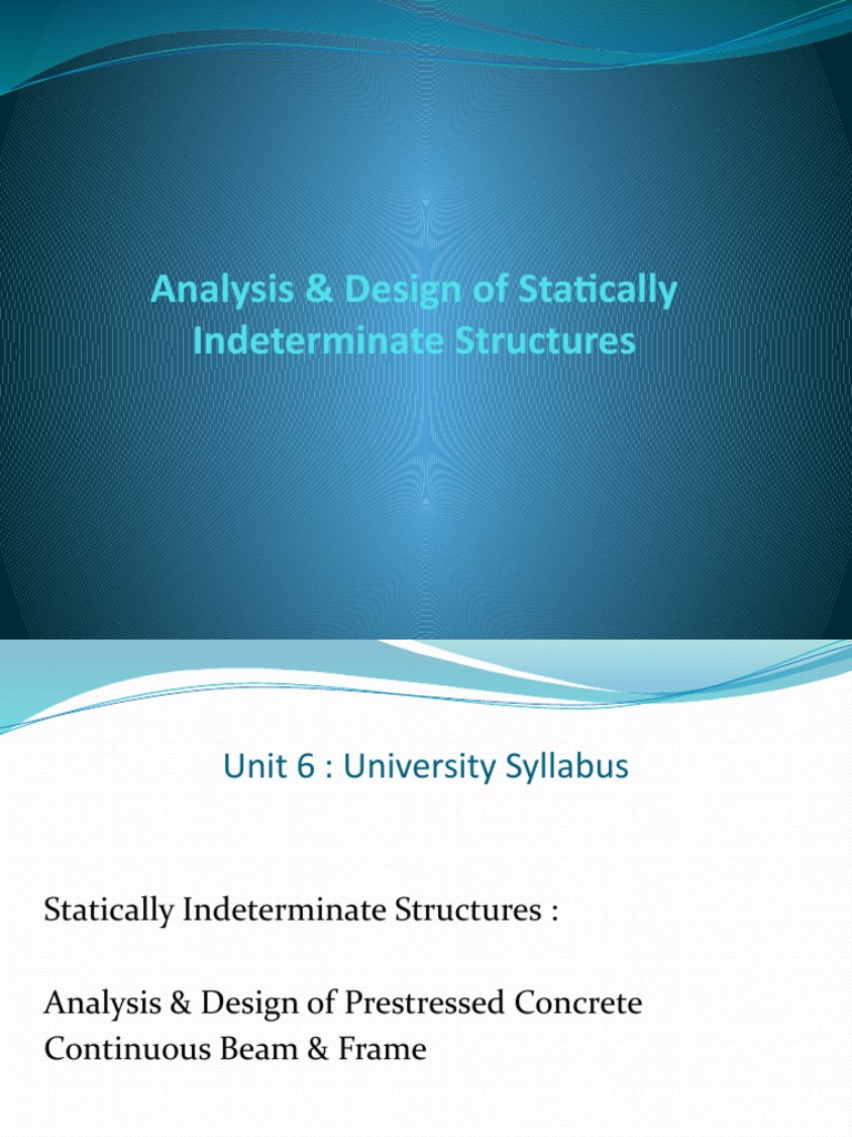 Analysis & Design of Statically Indeterminate Structures | Download ...