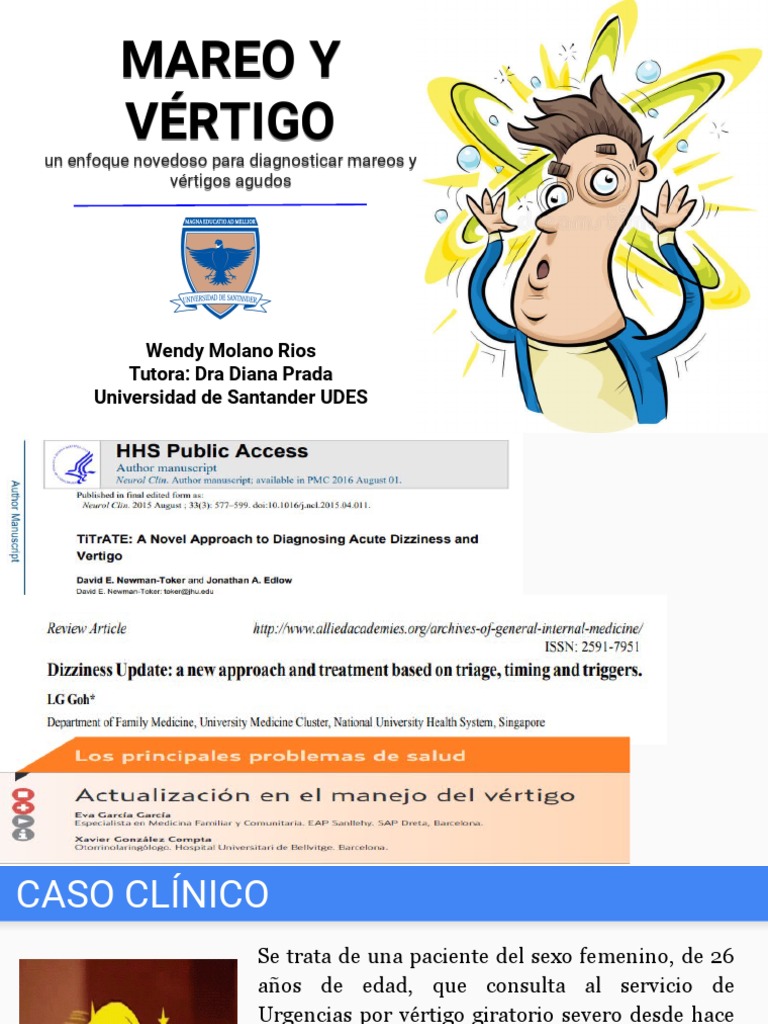 Diagnóstico de Mareo y Vértigo Agudo | PDF | La enfermedad de Meniere ...