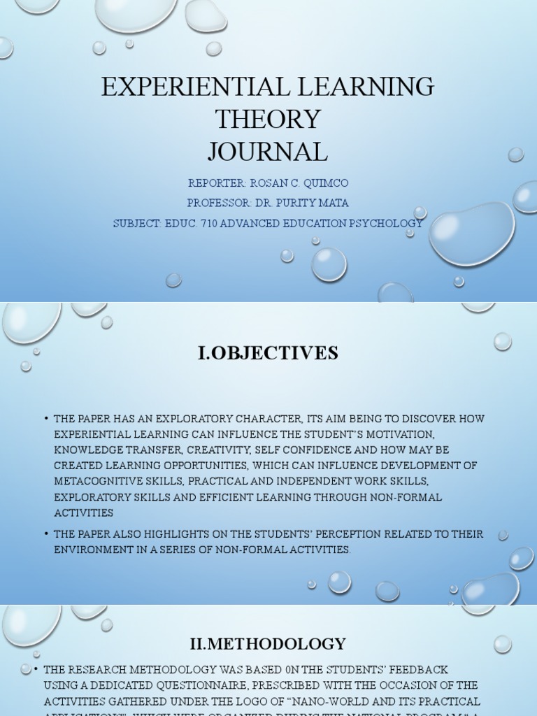 Experiential Learning Theory Journal | Download Free PDF | Learning ...