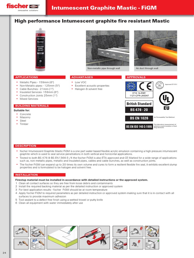 High Performance Intumescent Graphite Fire Resistant Mastic: Approvals ...