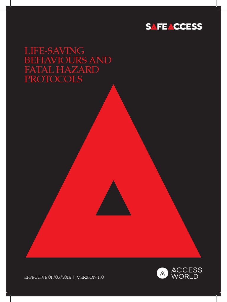 SafeAccess Life Saving Behaviours and Fatal Hazard Protocols PDF | PDF | Risk Assessment | Risk