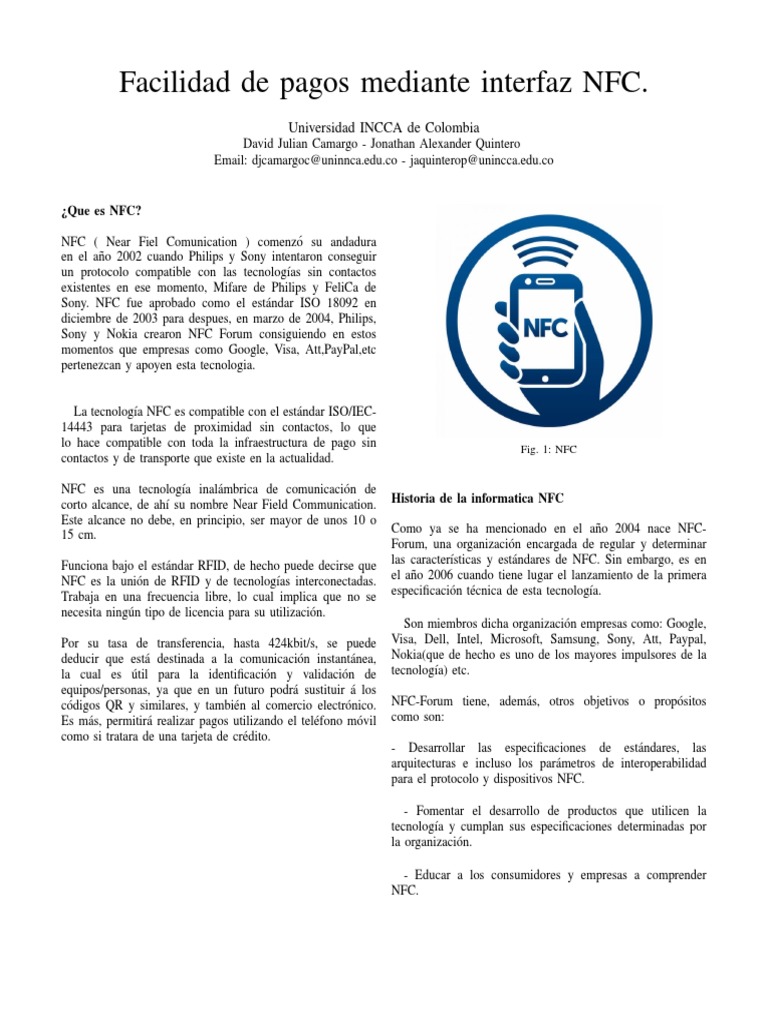 NFC PDF | PDF | Teléfonos móviles | Smartphone
