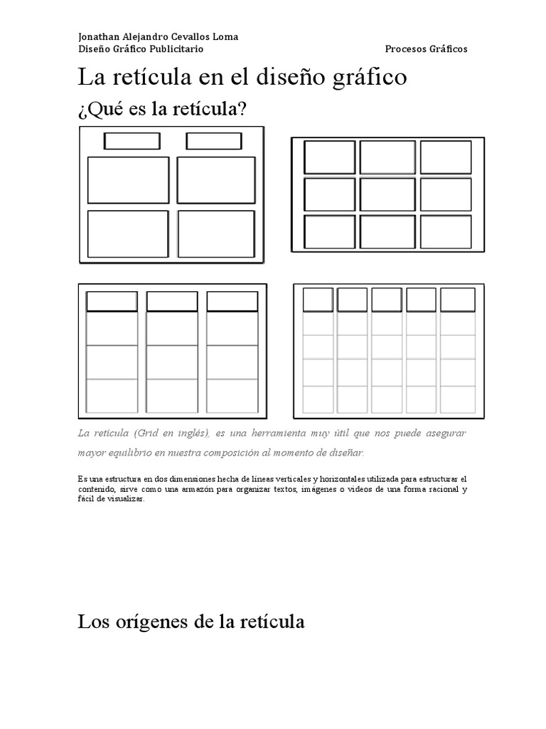 La Reticula en El Diseno Grafico | PDF | Columna | Publicidad