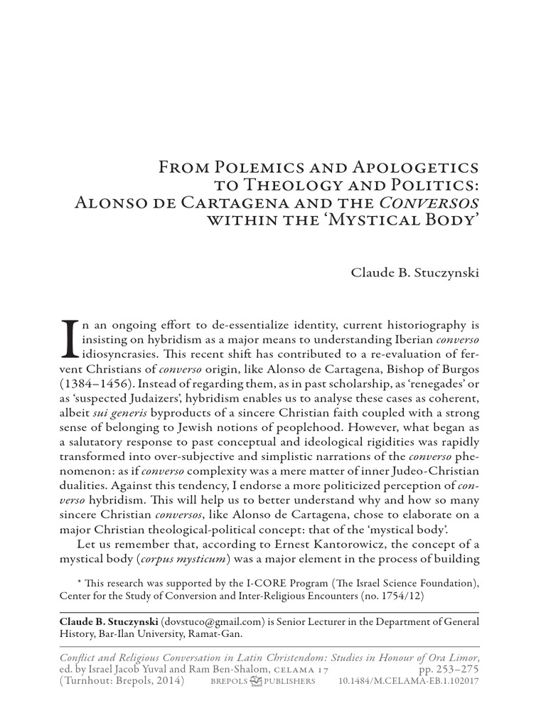 From Polemics and Apologetics To Theology and Politics - Alonso de ...
