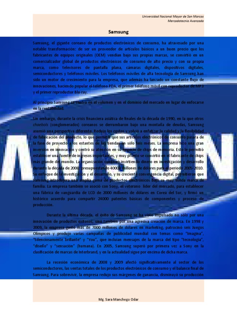Evolución y Éxito de Samsung en Tecnología | PDF | Samsung | Smartphone