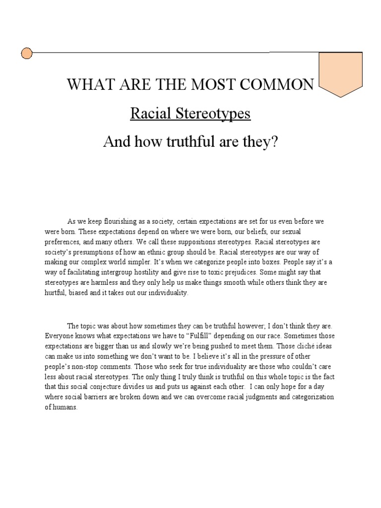What Are The Most Common Racial Stereotypes and How Truthful Are They ...