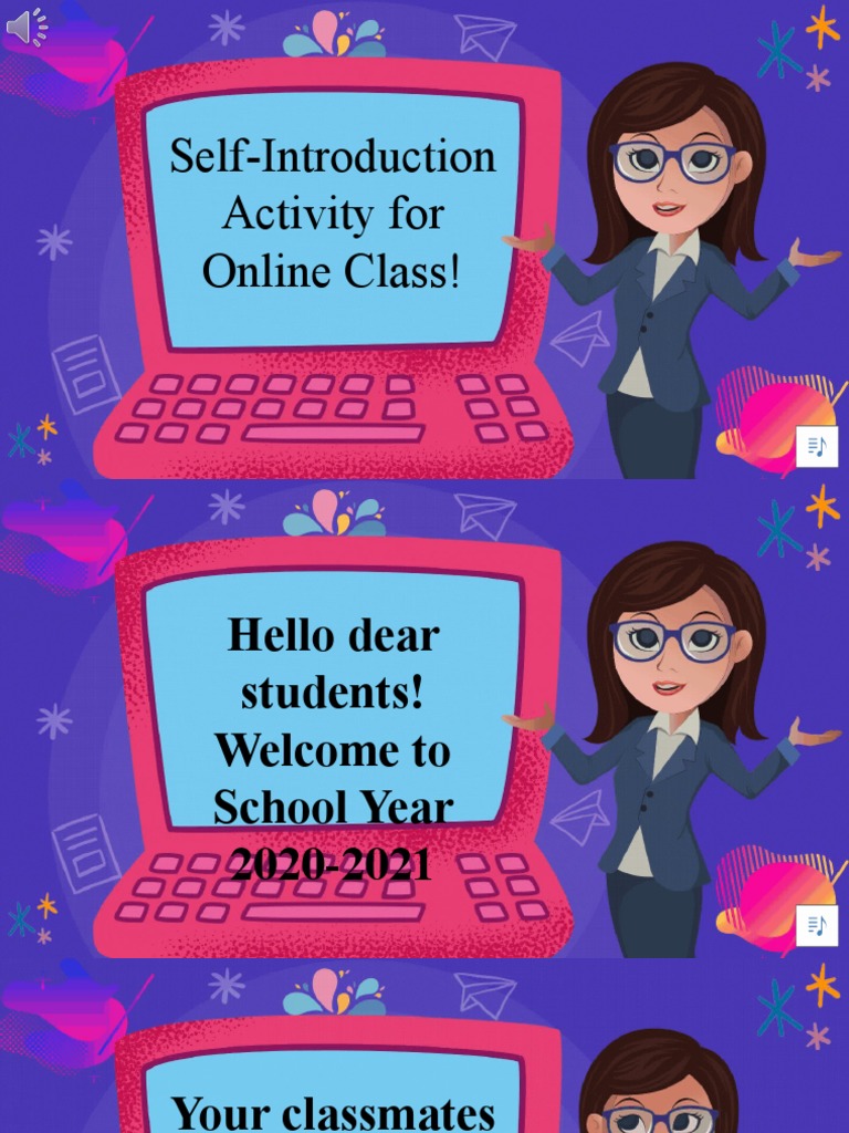 Self-Introduction Activity For Online Class | PDF