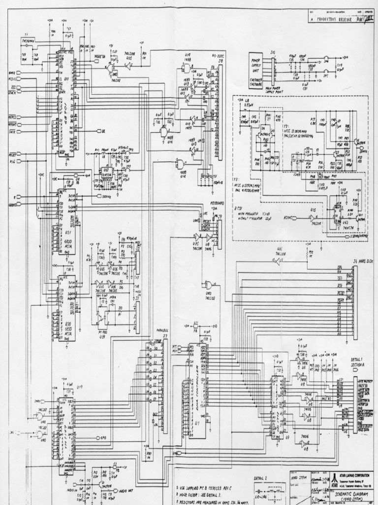 Atari 520ST Schematic | PDF