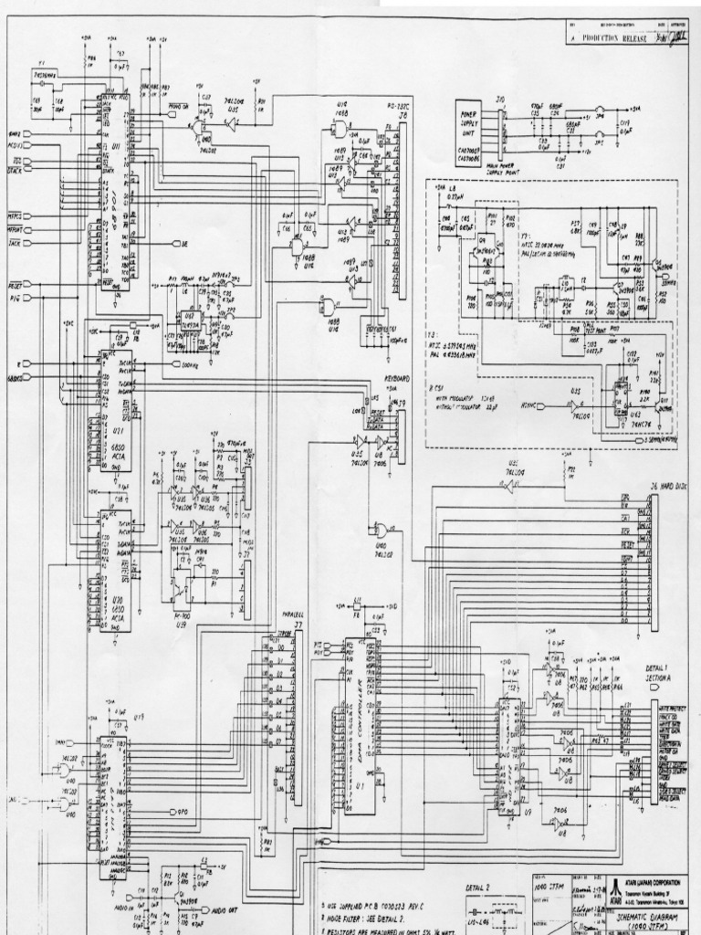 Atari 1040ST Schematic | PDF