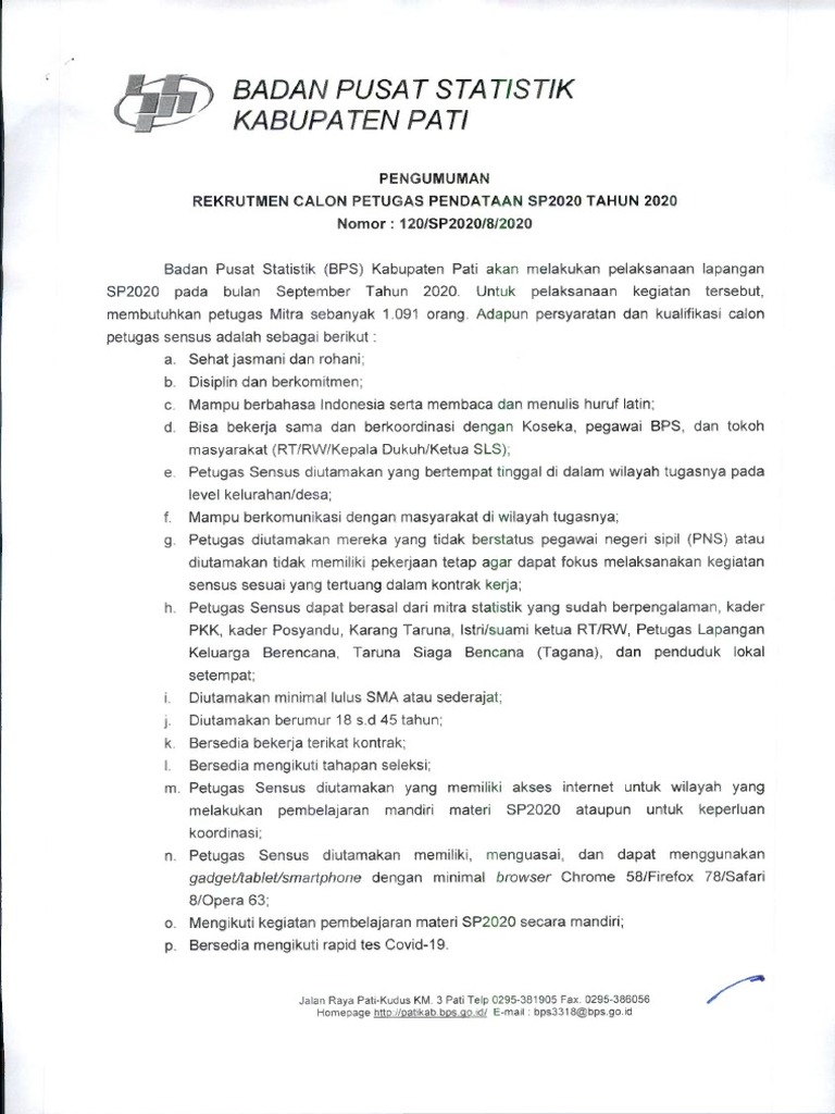 Pengumuman Rekrutmen | PDF