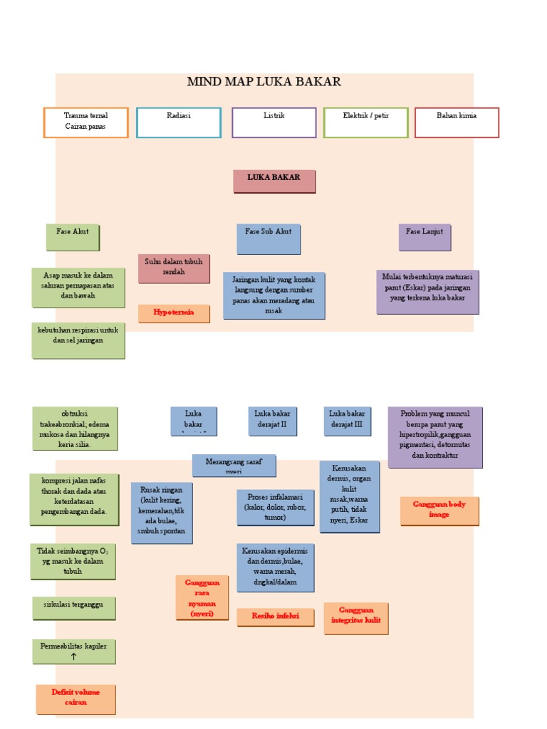 Mind Map Luka Bakar | PDF