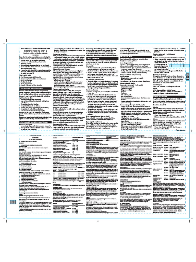 Meronem IV 500 MG and 1 G: 3. How To Use Meronem 4. Possible Side ...