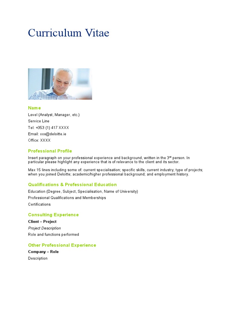 Curriculum Vitae: Client - Project | PDF
