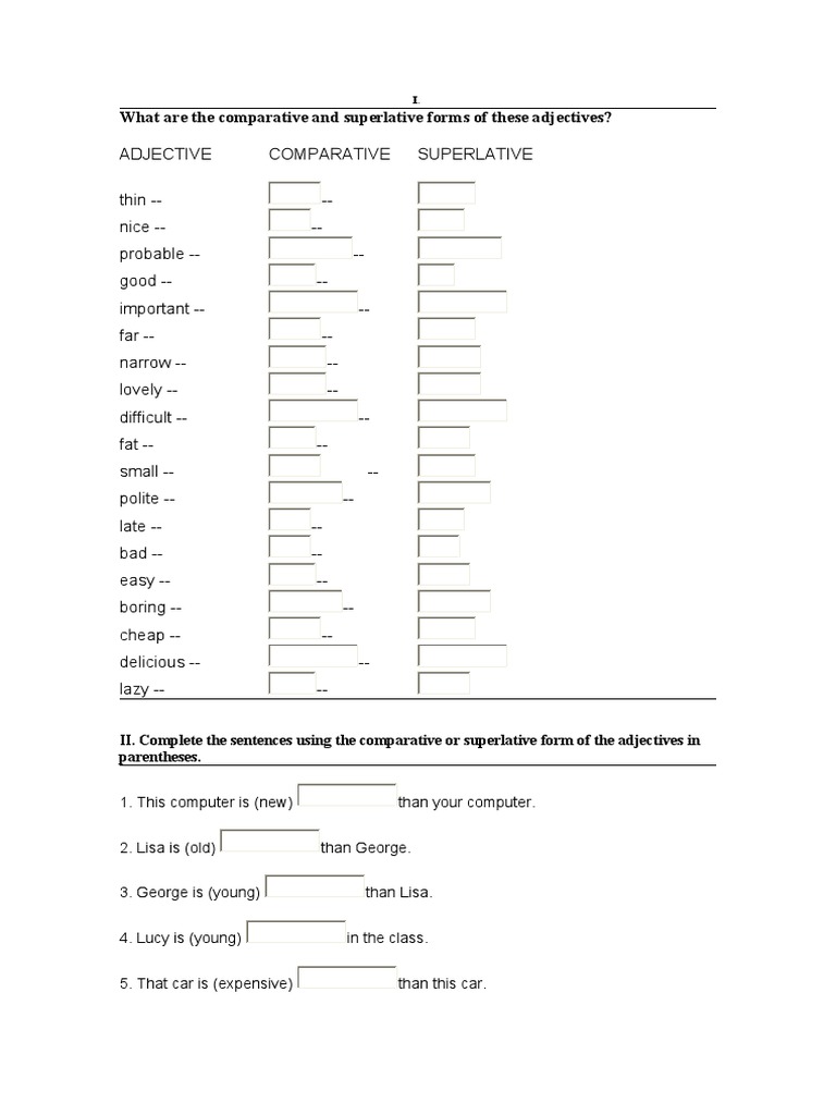 Comparative and Superlatives | PDF | Semantics | Semiotics