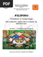 LE - Q2 - Filipino 7 - Lesson 1 Week 2 | PDF