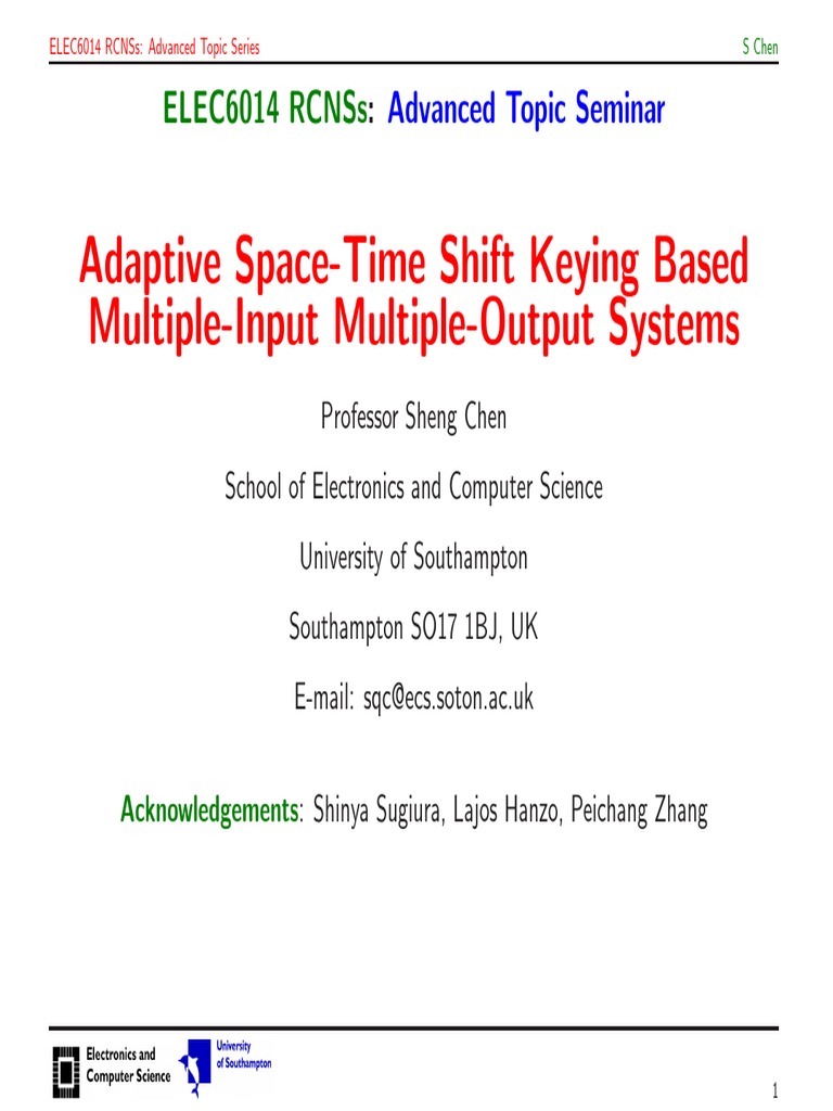 An Overview Of Multiple Input Multiple Output Mimo Techniques For High Data Rate Wireless
