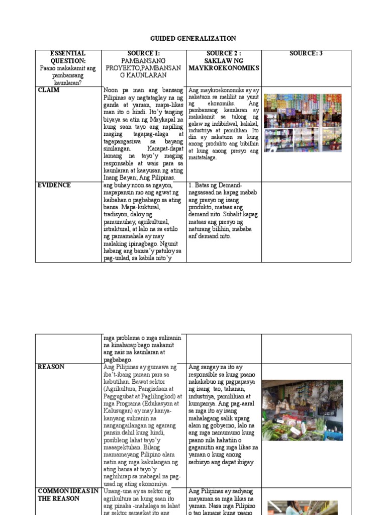 Guided Generalization Peac 2 | PDF