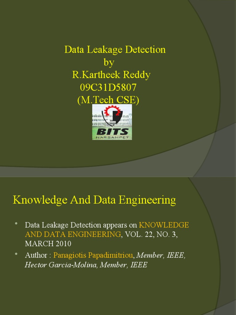 Data Leakage Detection | Download Free PDF | Data Mining | Microsoft Visual Studio