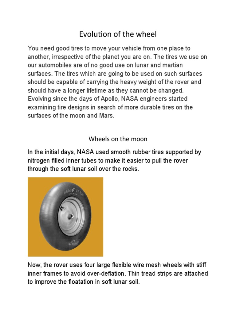 Evolution of The Wheel | PDF