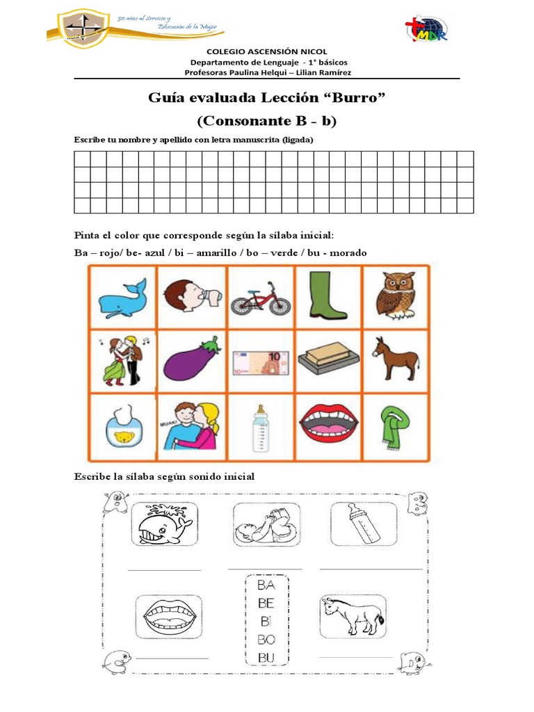 Guía Evaluada Lección Burro | PDF