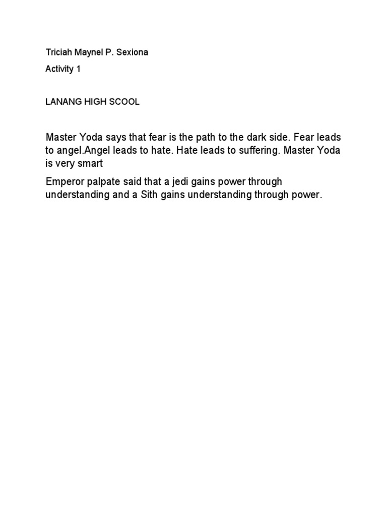 Activity 1. Triciah Maynel G7 | PDF