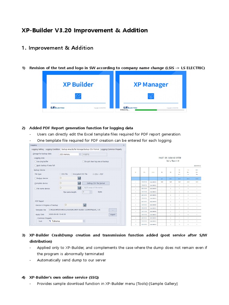 XP-Builder V3.20 Release Note - EN | PDF | Computing | Software