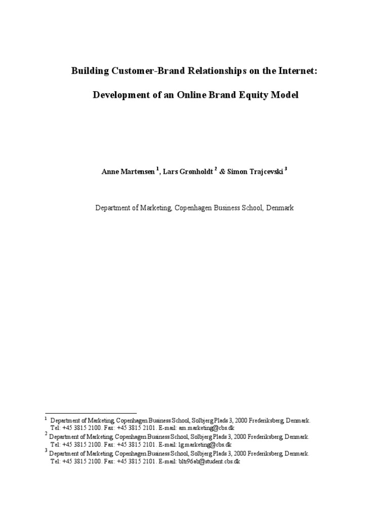Building Customer Brand Relationships On PDF | PDF | Brand | Customer ...