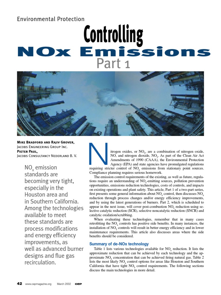 Controlling NOx Emissions | PDF | N Ox | Furnace